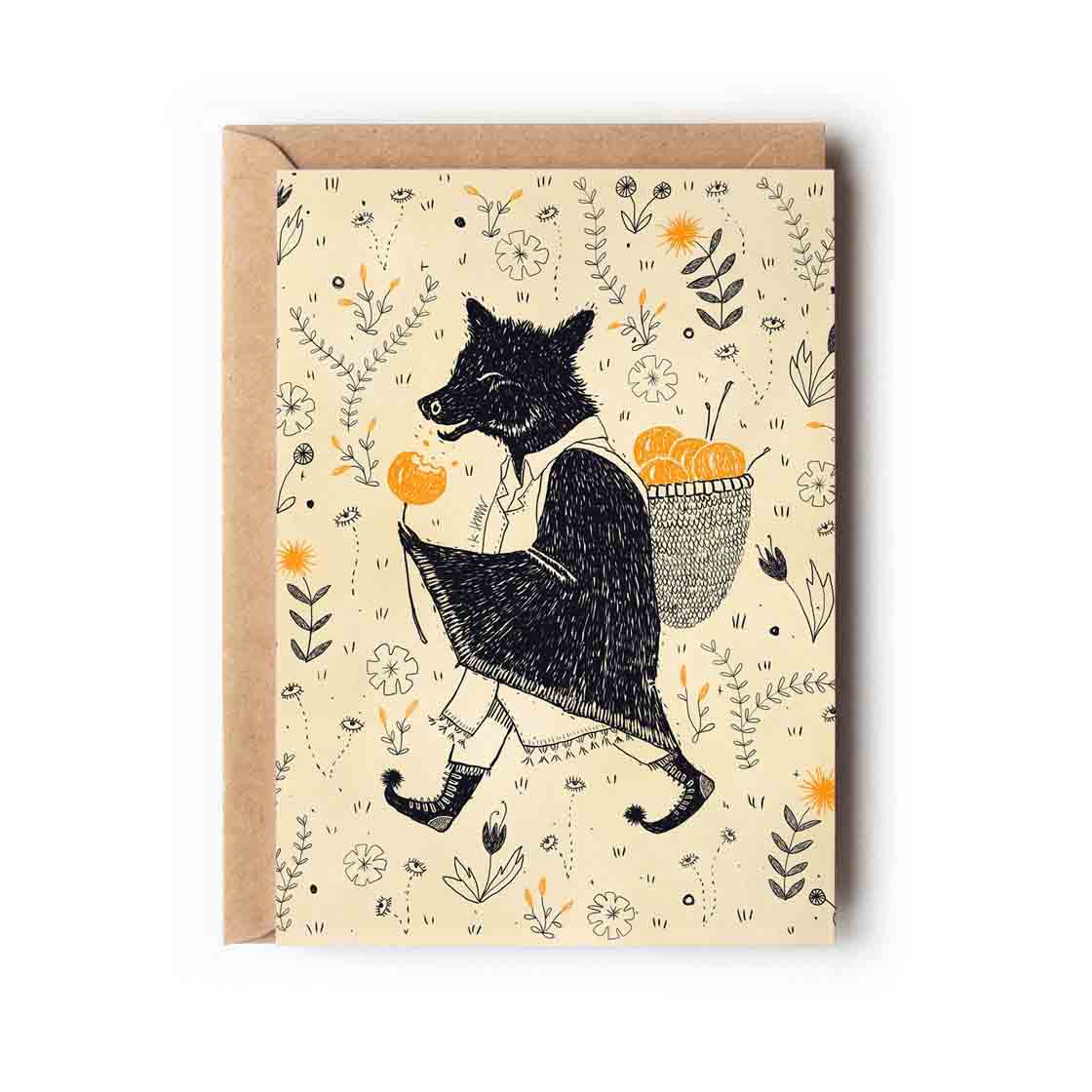 Sweet Bat Fruit Bat Greeting Card – Fox + Feather