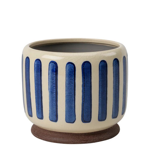Blue Stripe Collectors Indoor Pot Small – Fox + Feather