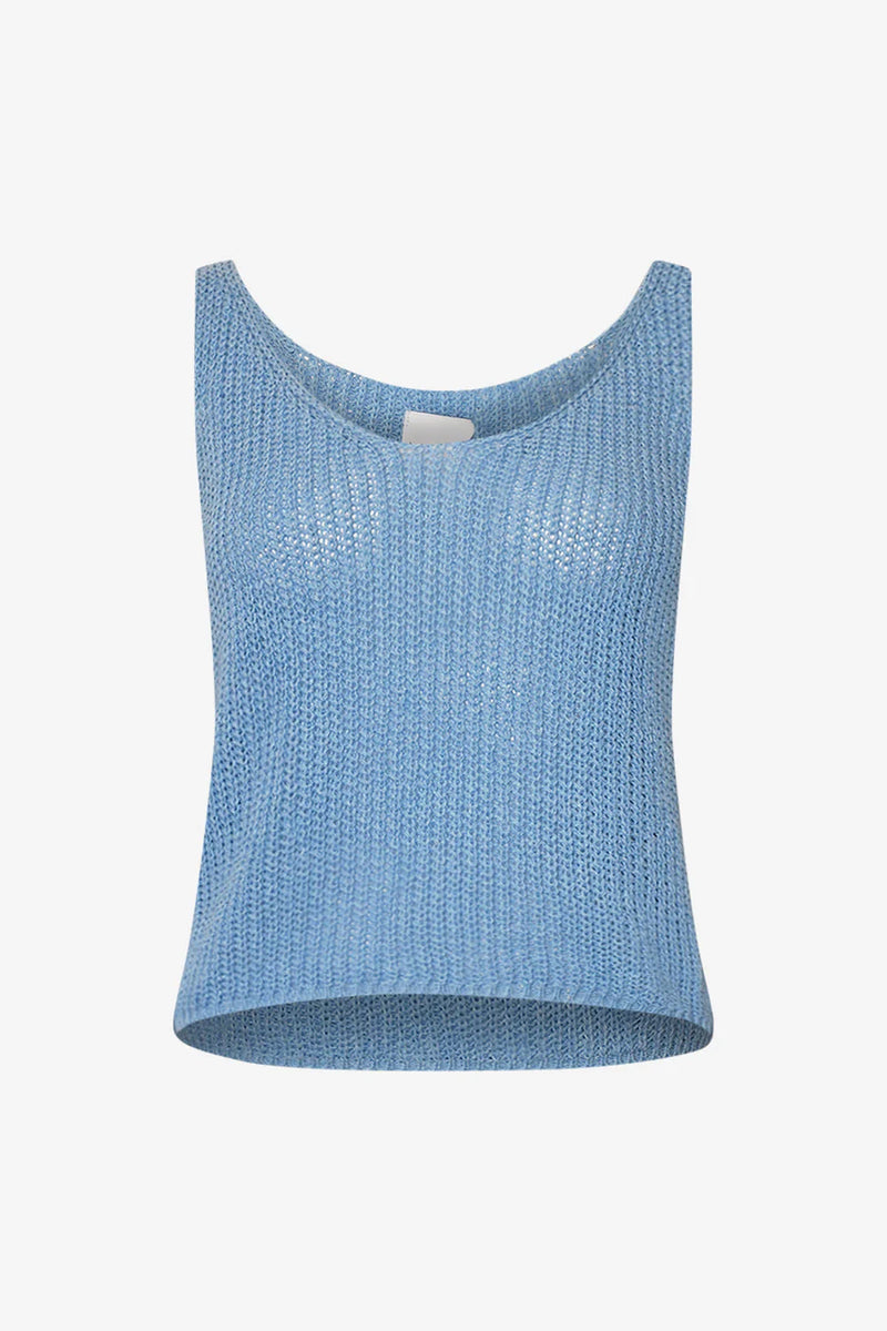 Louisa Knit Top Vista Blue – Fox + Feather