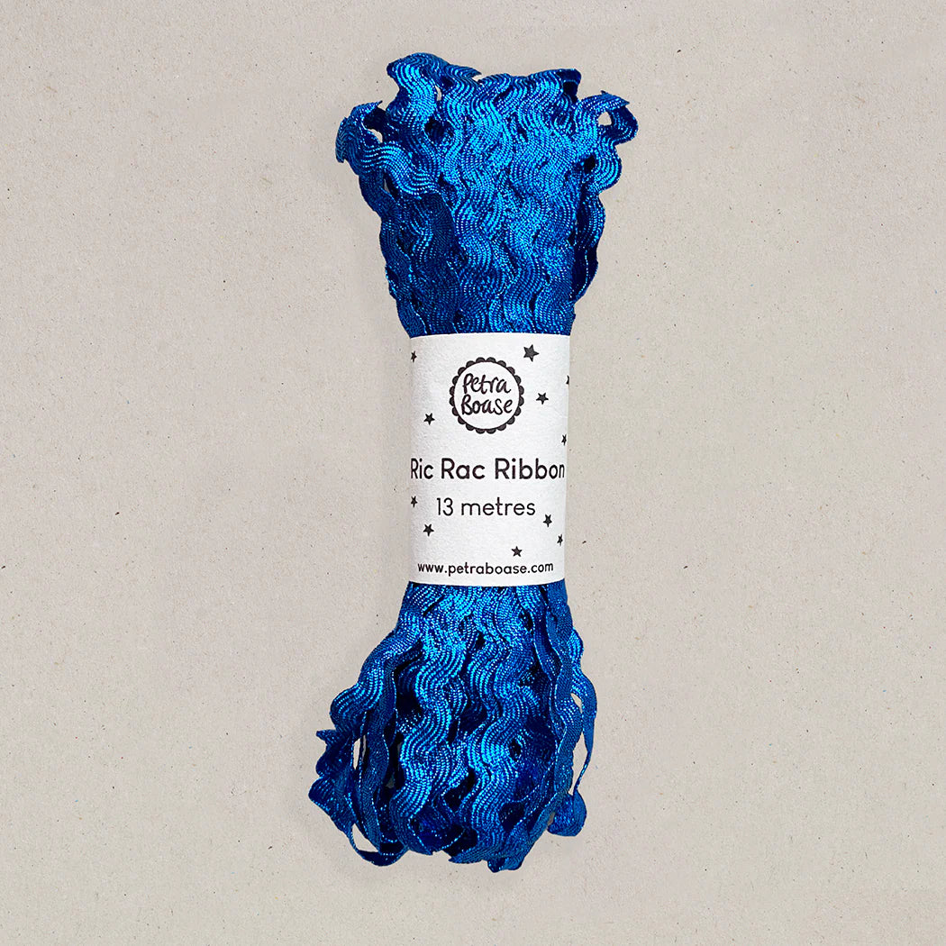 Sapphire Blue Metallic Ric Rac Ribbon – Fox + Feather