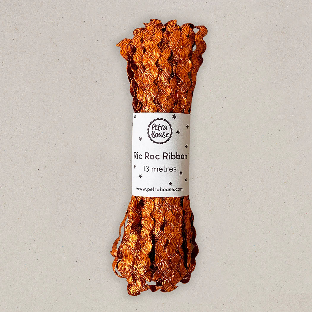 Topaz Orange Metallic Ric Rac Ribbon – Fox + Feather
